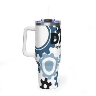 Personalized "Love You Dad" 40oz Vacuum Tumbler — Gear Pattern Travel