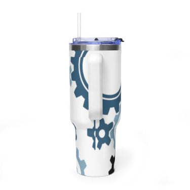 Personalized "Love You Dad" 40oz Vacuum Tumbler — Gear Pattern Travel