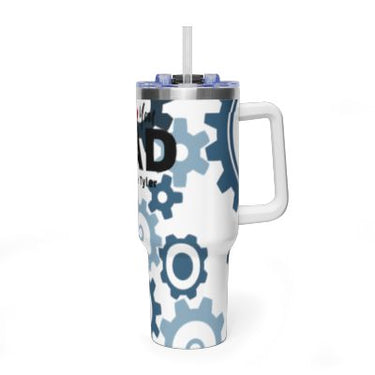 Personalized "Love You Dad" 40oz Vacuum Tumbler — Gear Pattern Travel